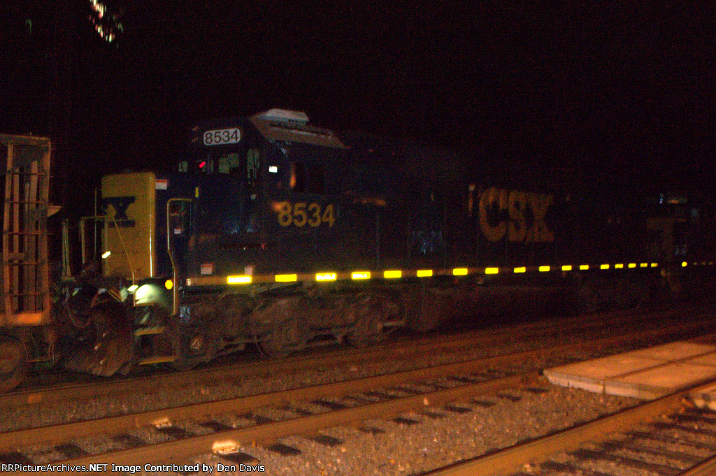 CSX SD50-2 8534 trails on W066